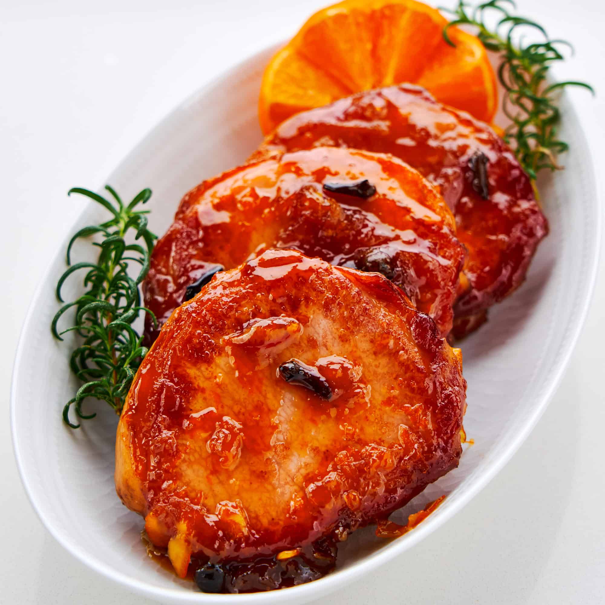 Orange Glazed Ham Steaks