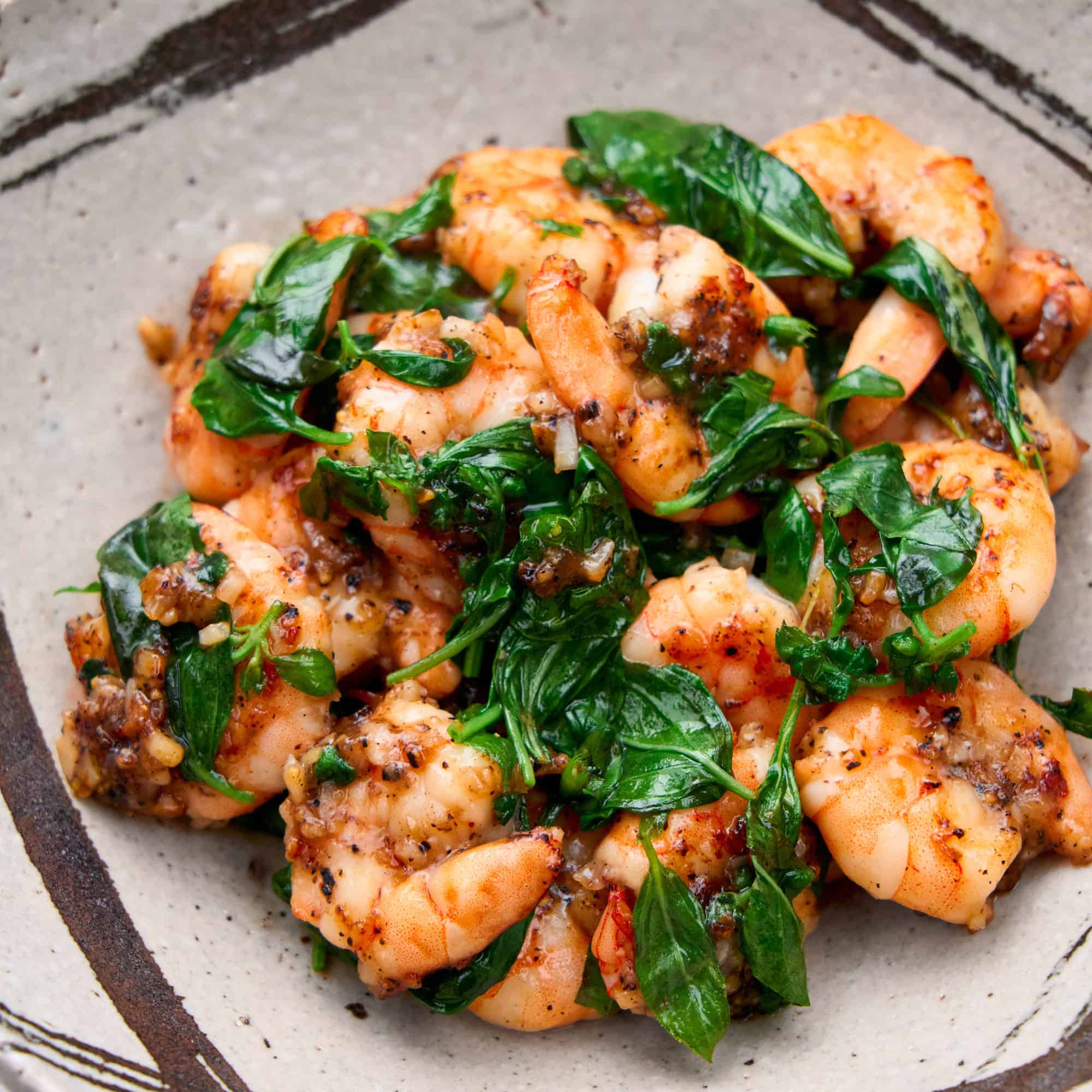 Basil and Black Pepper Shrimp